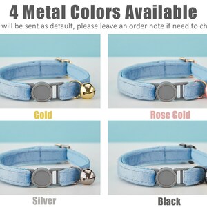 Breakaway Blue+navy+white Velvet Cat Collar Bow Tie Leash Set ...