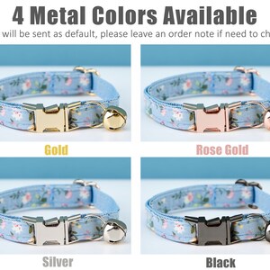 Cute Colorful Floral Cat Collar, for Male Female Pets, Soft Comfortable ...