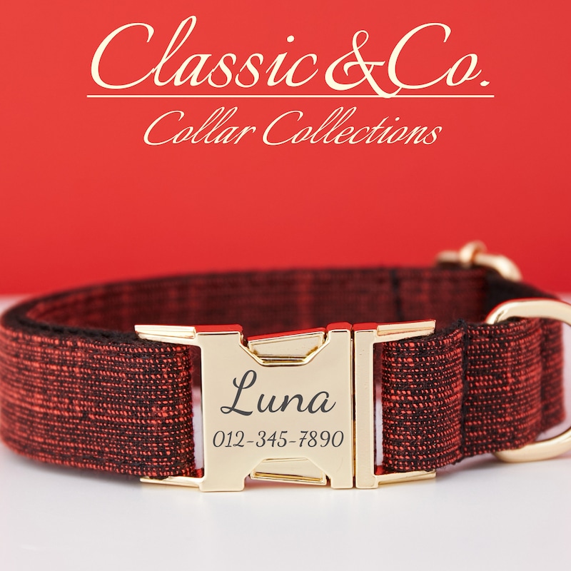 Red Tweed Dog - Etsy