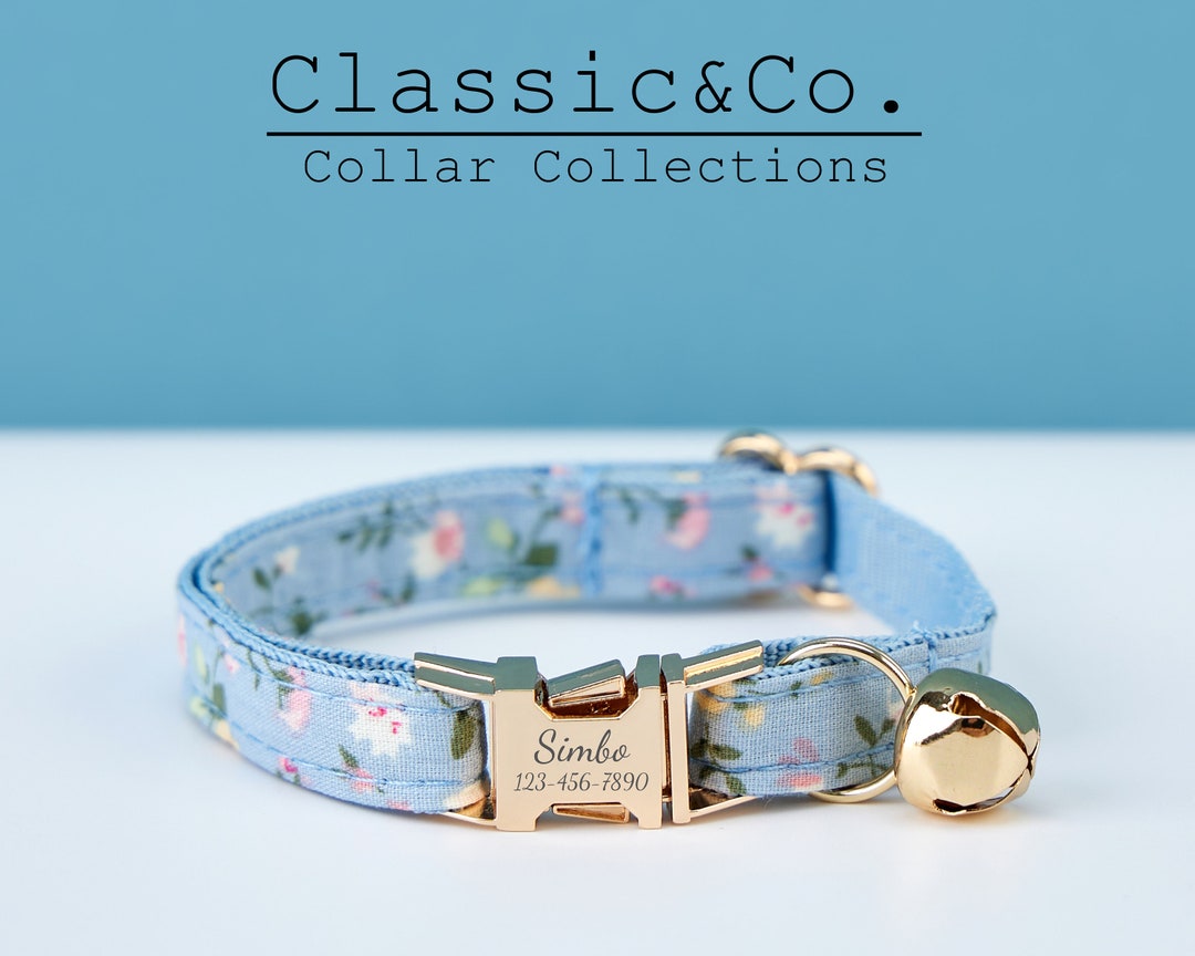 Cute Colorful Floral Cat Collar, for Male Female Pets, Soft Comfortable ...