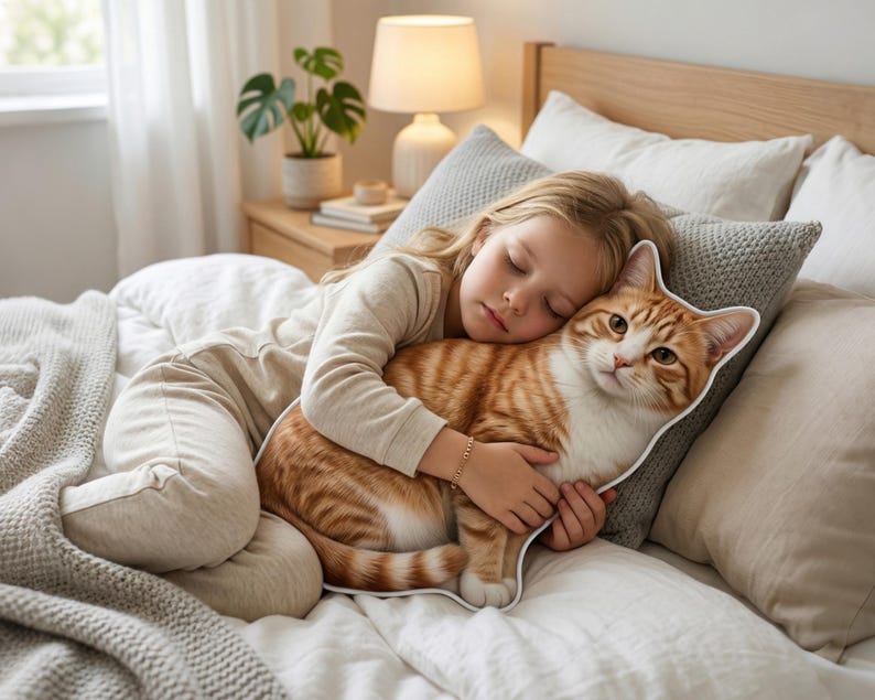 Custom Pet Shaped Pillow, Dog or Cat 3D Photo Pillow, Personalized Pet ...