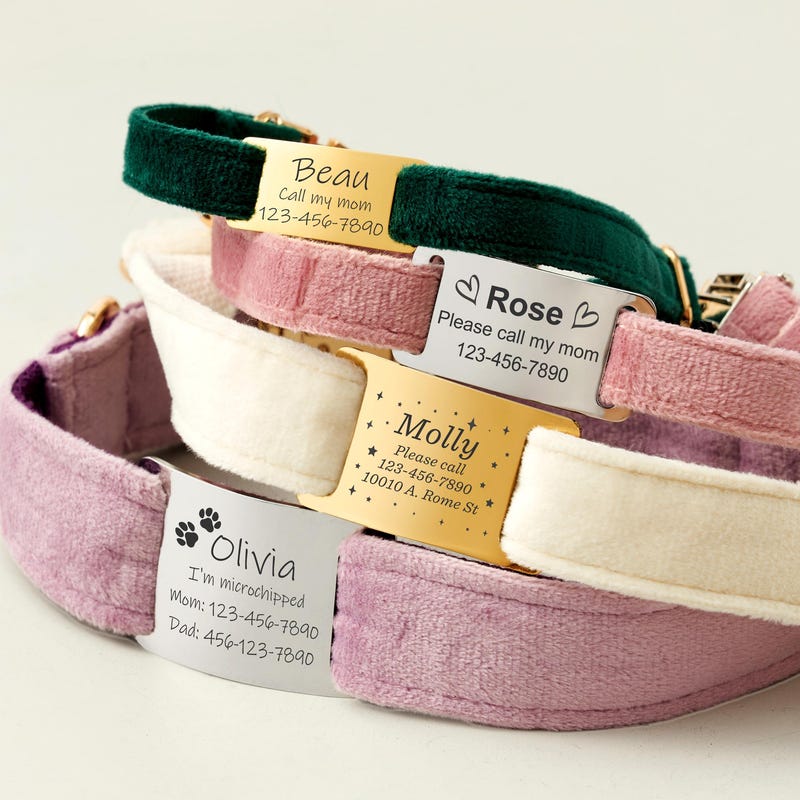 Black Rivet Dog Id - Etsy UK