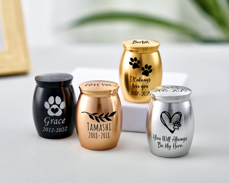 Personalized Cremation Urn, Small Tree of Life or Paw Print Urn, Custom ...