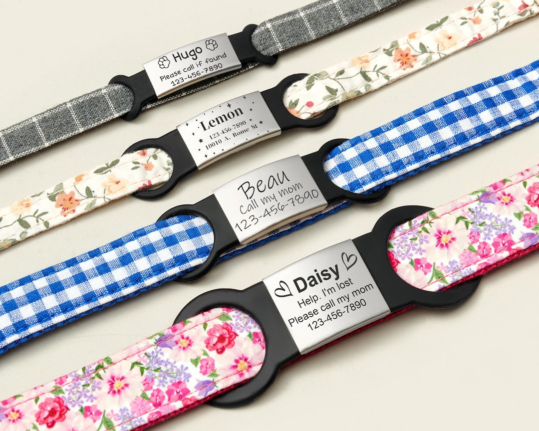 Personalized Flexible Slide-on Pets Collar Tag,custom Silicone Silent ...