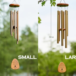 Double Side Engraved Pet Memorial Wind Chime-personalized Pet Lose ...