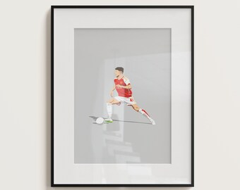 Declan Rice Arsenal Poster, Arsenal Fan Gift, Football Poster, Football ...