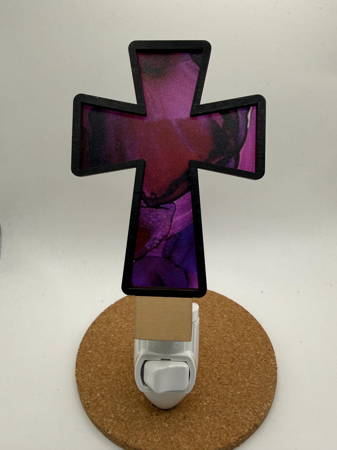Cross Night Light, Purple - Etsy
