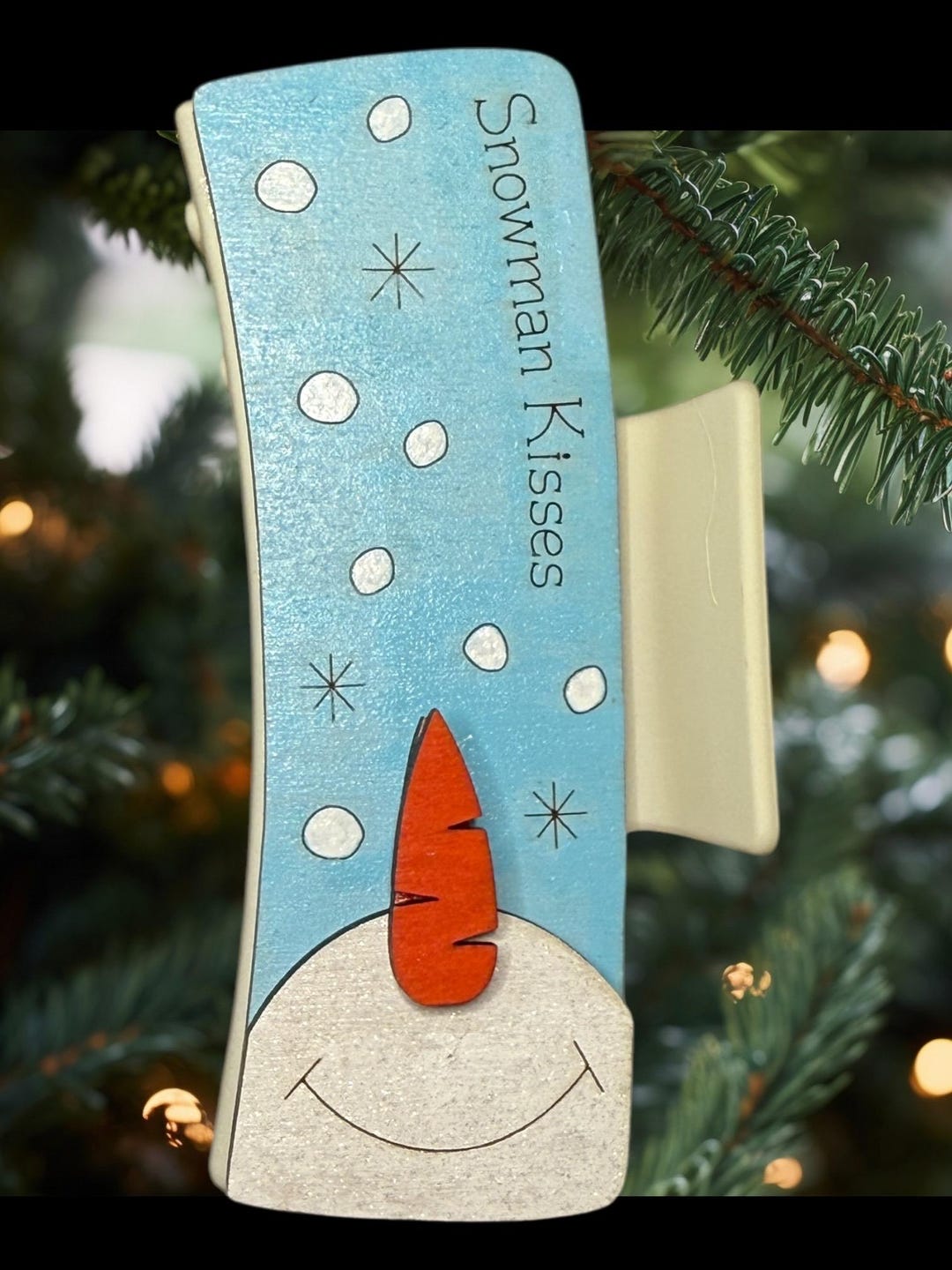 Snowman Kisses Hair Clip* - Etsy