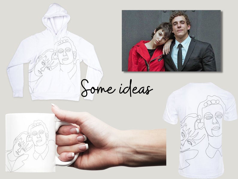 One Line Art From Your Photo to an Art Single Line Art Wedding ...