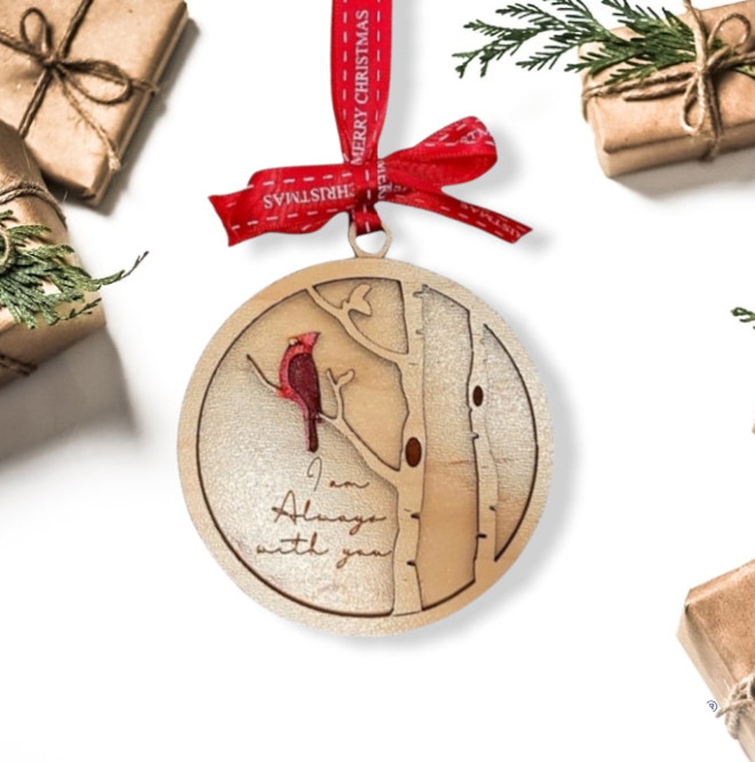 Personalized Cardinal Memorial Christmas Ornament Wooden - Etsy