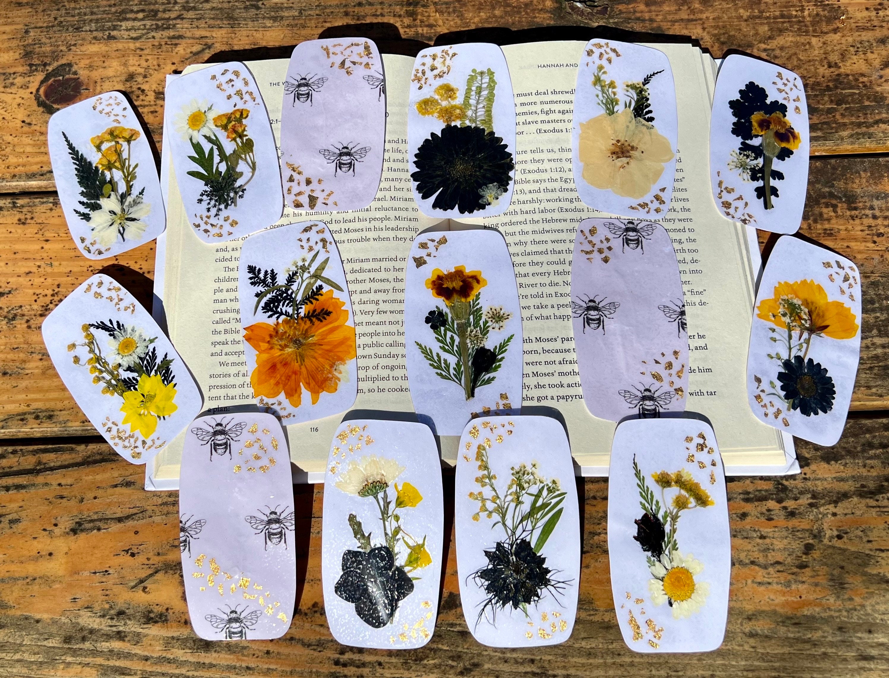 Nature-inspired Bee and Flower Bookmark - Etsy