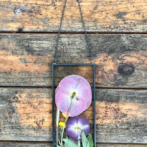 Pressed Flower Rectangular Frame, Hanging Glass Decor, Wall Decor ...