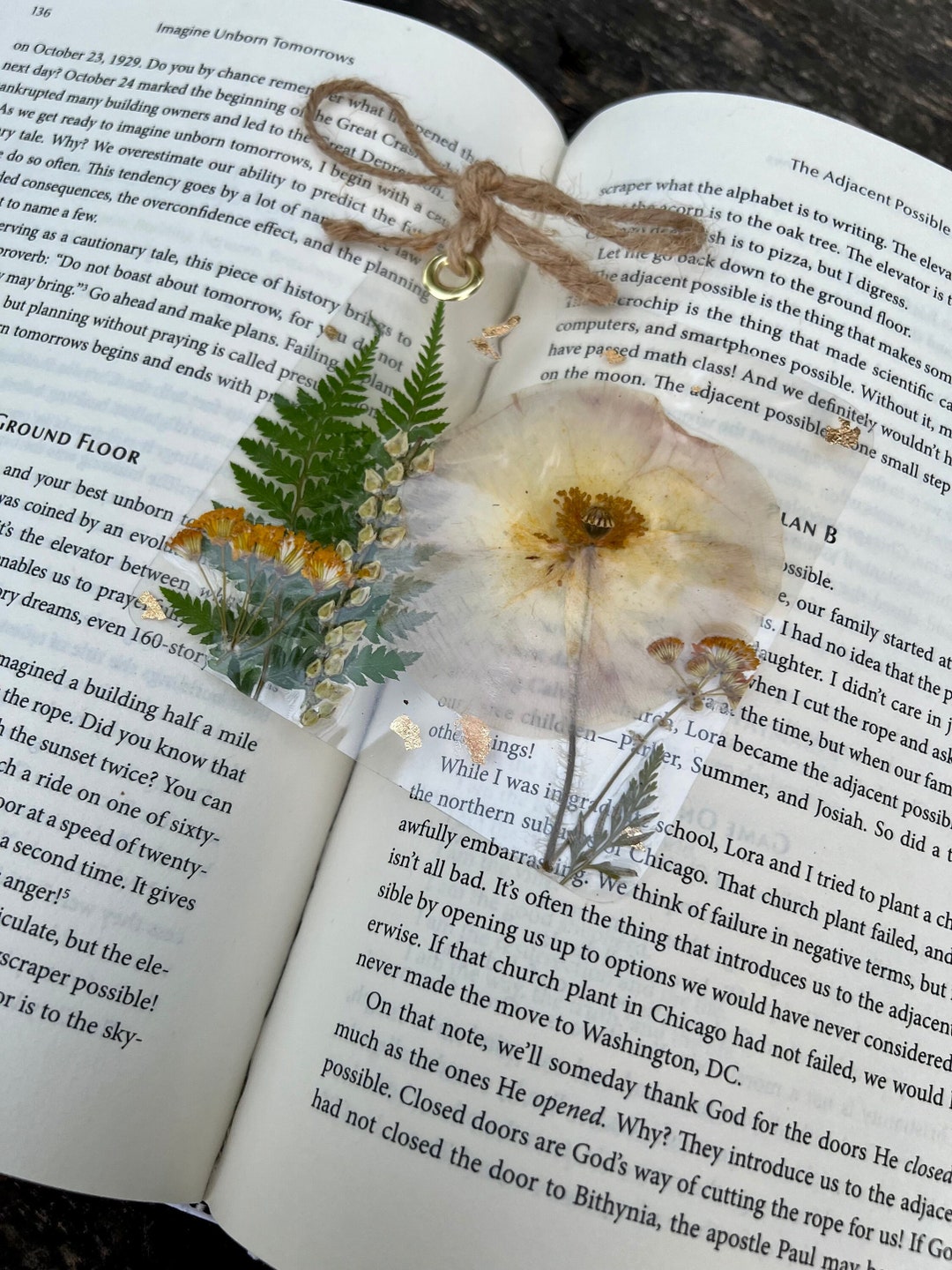 Poppy Flower Bookmark - Etsy