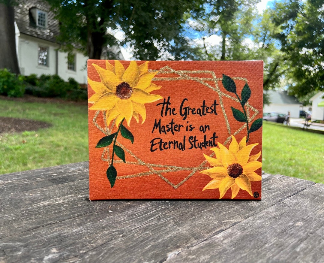 Eternal Student Wall Art, 8x10 Inch Canvas Print, Sunflowers ...