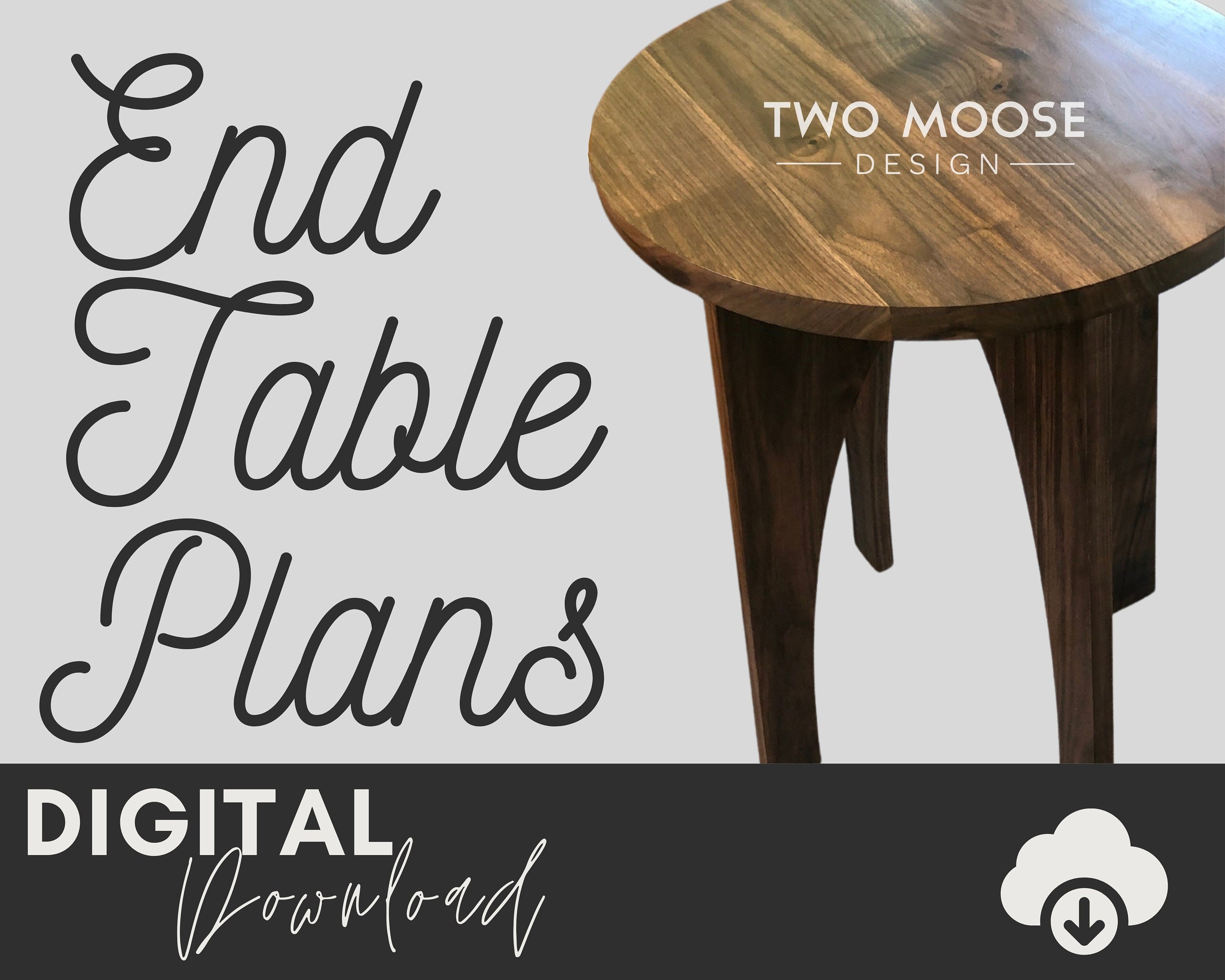 Modern End Table Plans Flat Pack Table Plans CNC End Table - Etsy