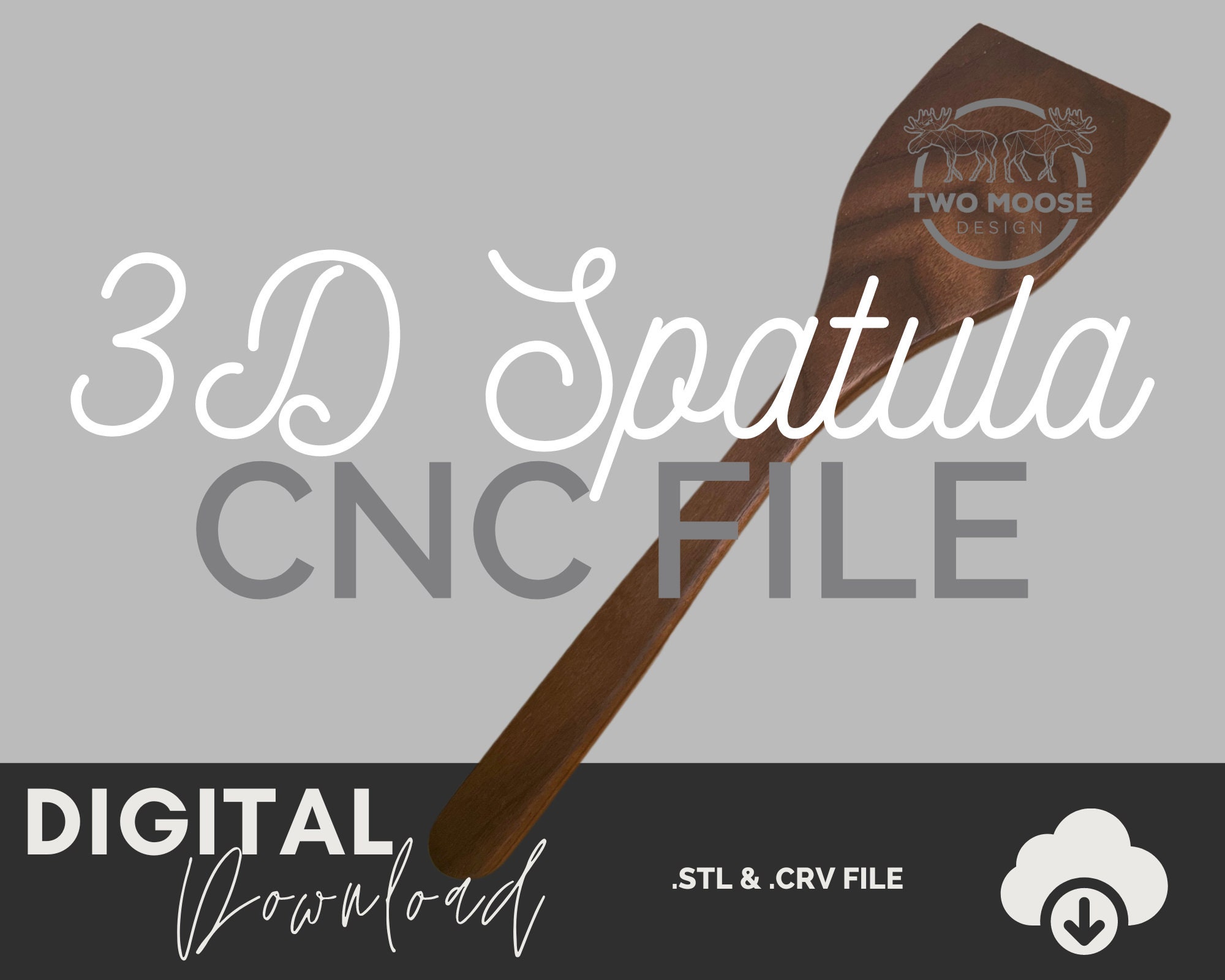 3D Spatula STL Files CNC Spatula File Project .crv File (Download Now ...