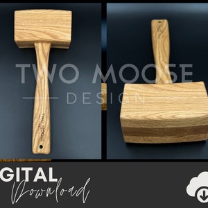 Mallet SVG File "the Curvy" - CNC Mallet Plans - Mallet Template - .png .dxf .svg .pdf - Etsy
