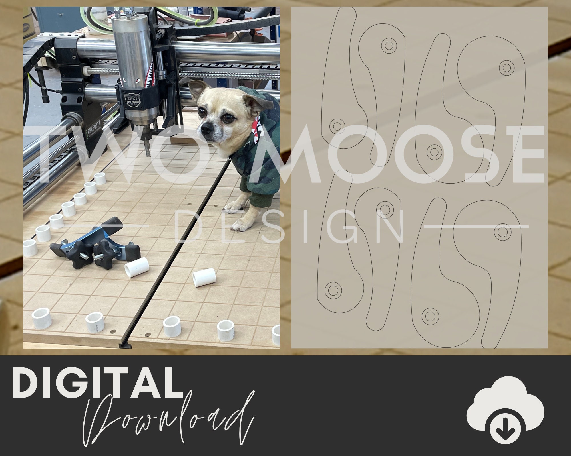 CNC Wasteboard Files for Onefinity SVG Surfacing File, Grid Pattern ...