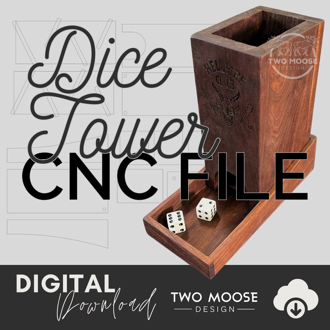 Dice Tower SVG Files - CNC | Dice Roller File Projects - Foldable Dice ...