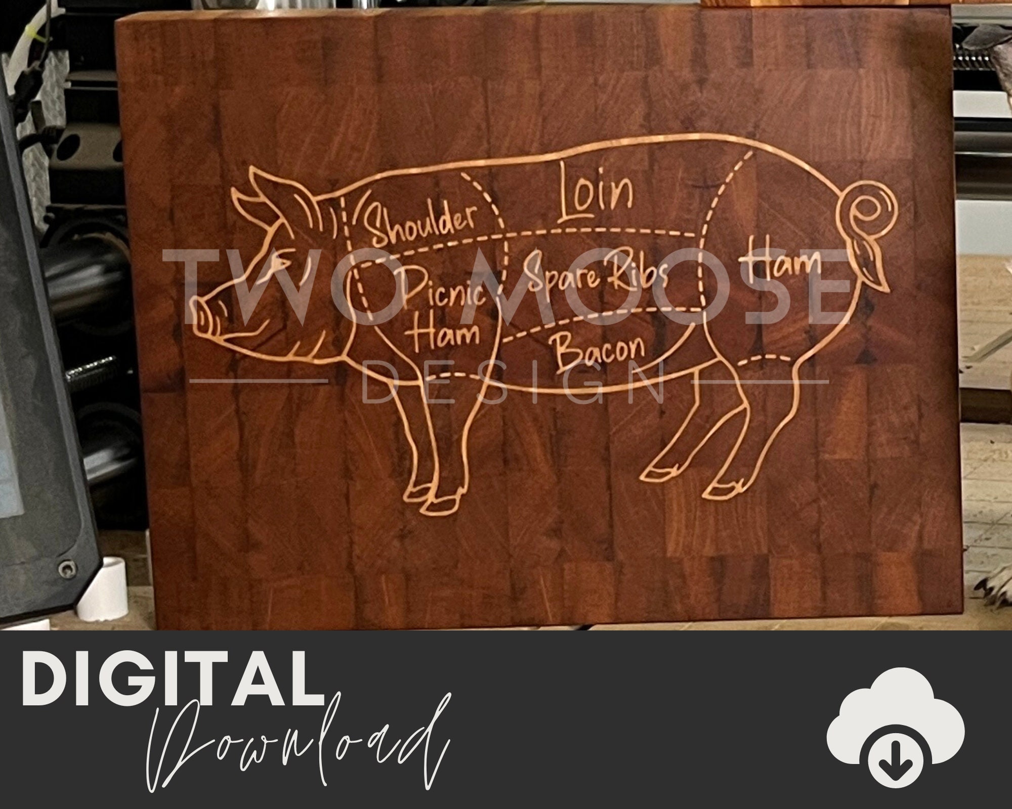 Pork Cuts SVG File: Butcher Diagram (digital Download) - Etsy