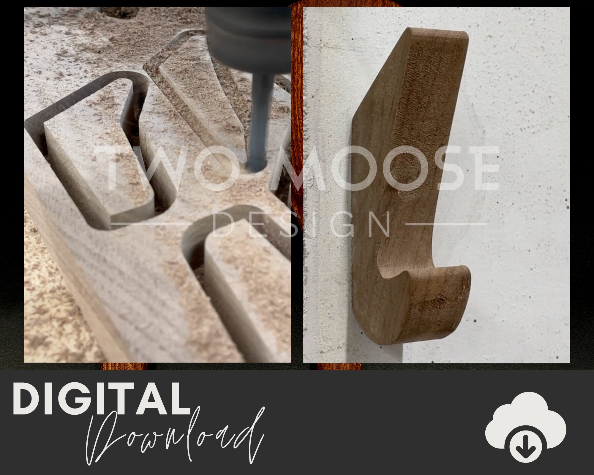 Coat Hook SVG File CNC Hanger Files Coat Hanger Template - Etsy