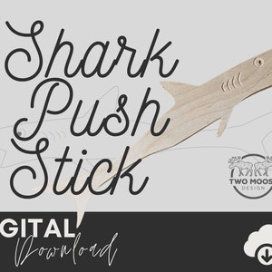 Shark Push Stick SVG: CNC Template (digital Download) - Etsy