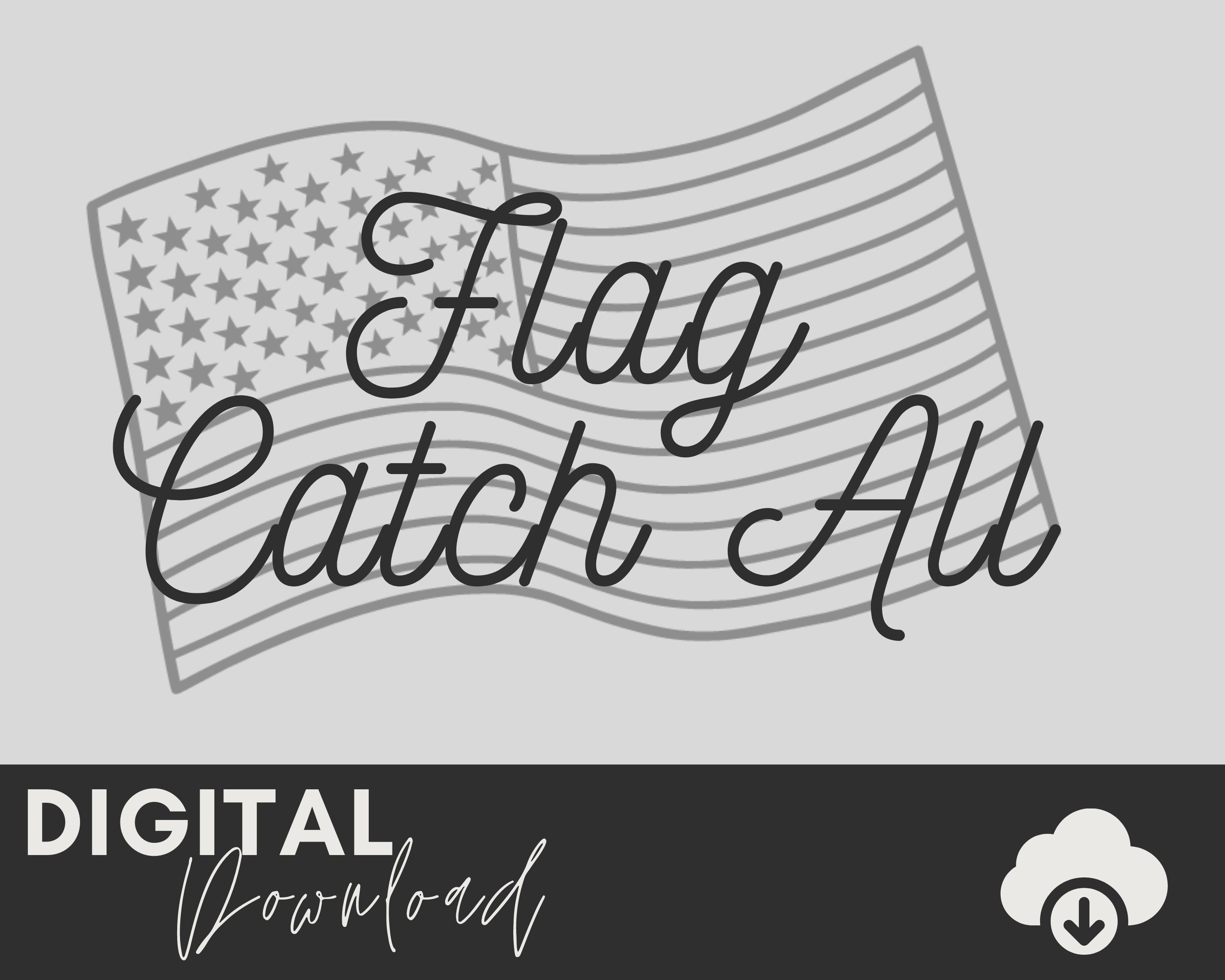 Flag SVG Cut File - CNC | Wooden Project Files - Waving Flag Catch All ...