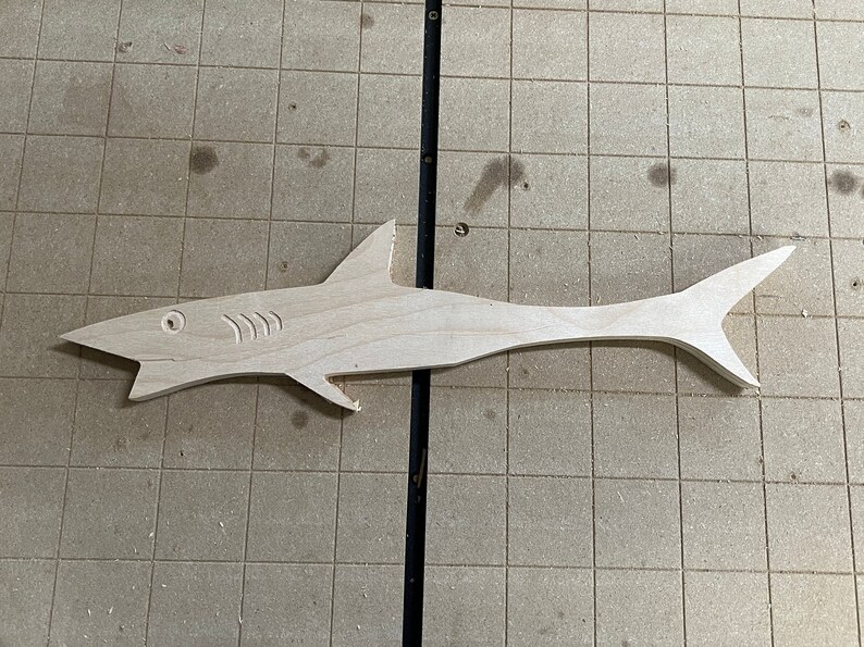 Shark Push Stick SVG: CNC Template (digital Download) - Etsy