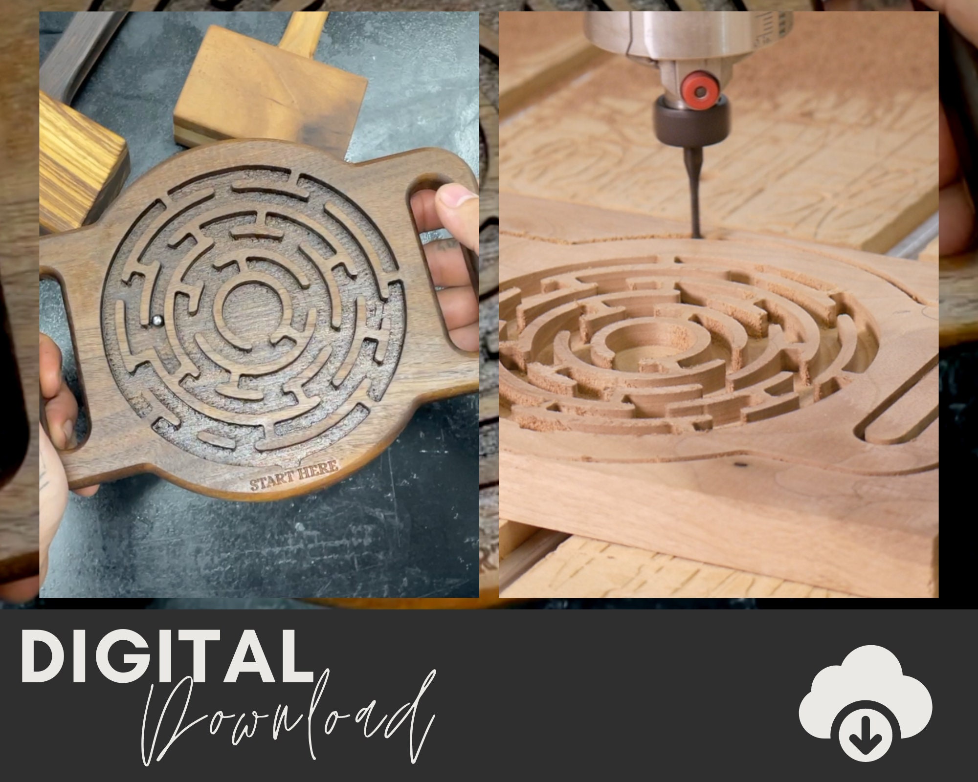 Maze SVG File CNC Project Handheld Maze CNC File (Download Now) - Etsy