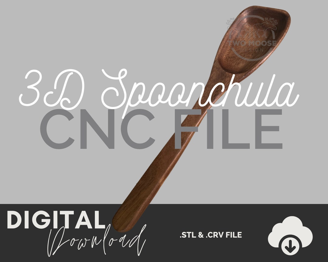 3D Spoonchula STL Files - CNC | Spoon File Project - .crv File - Etsy