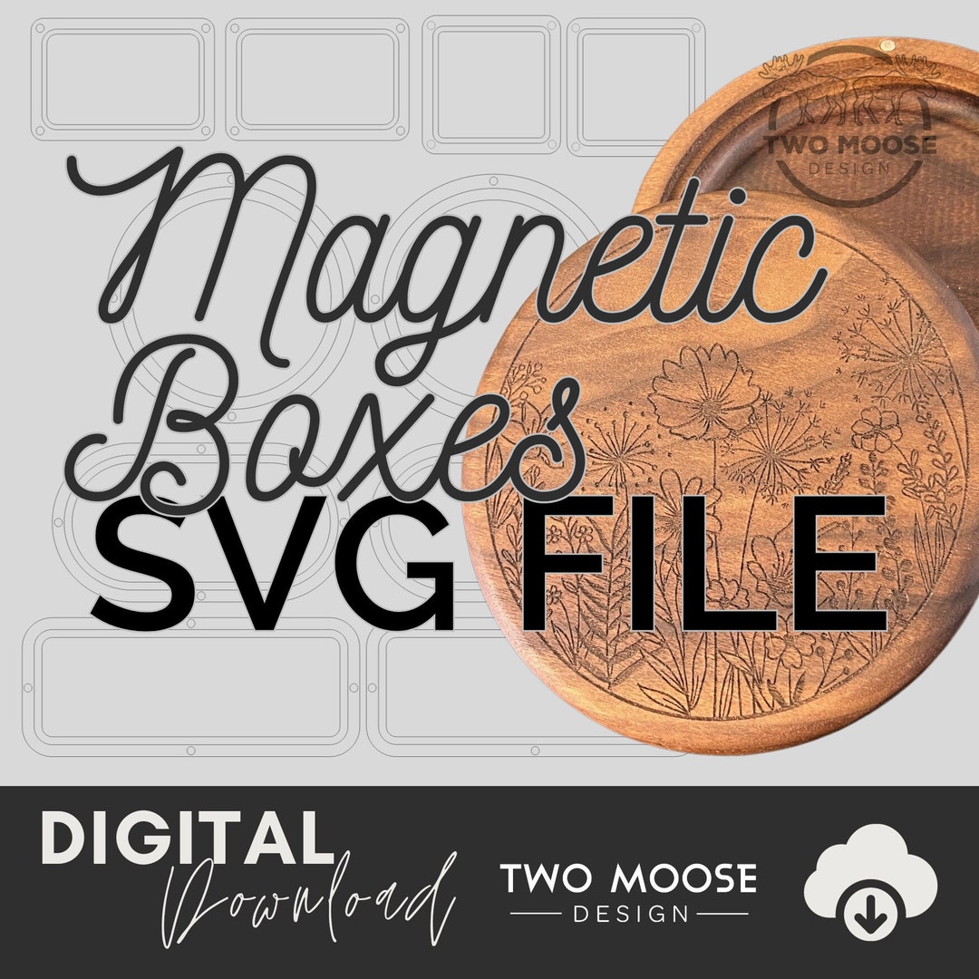 Magnetic Box SVG Bundle: CNC Jewelry & Business Card Box Templates ...