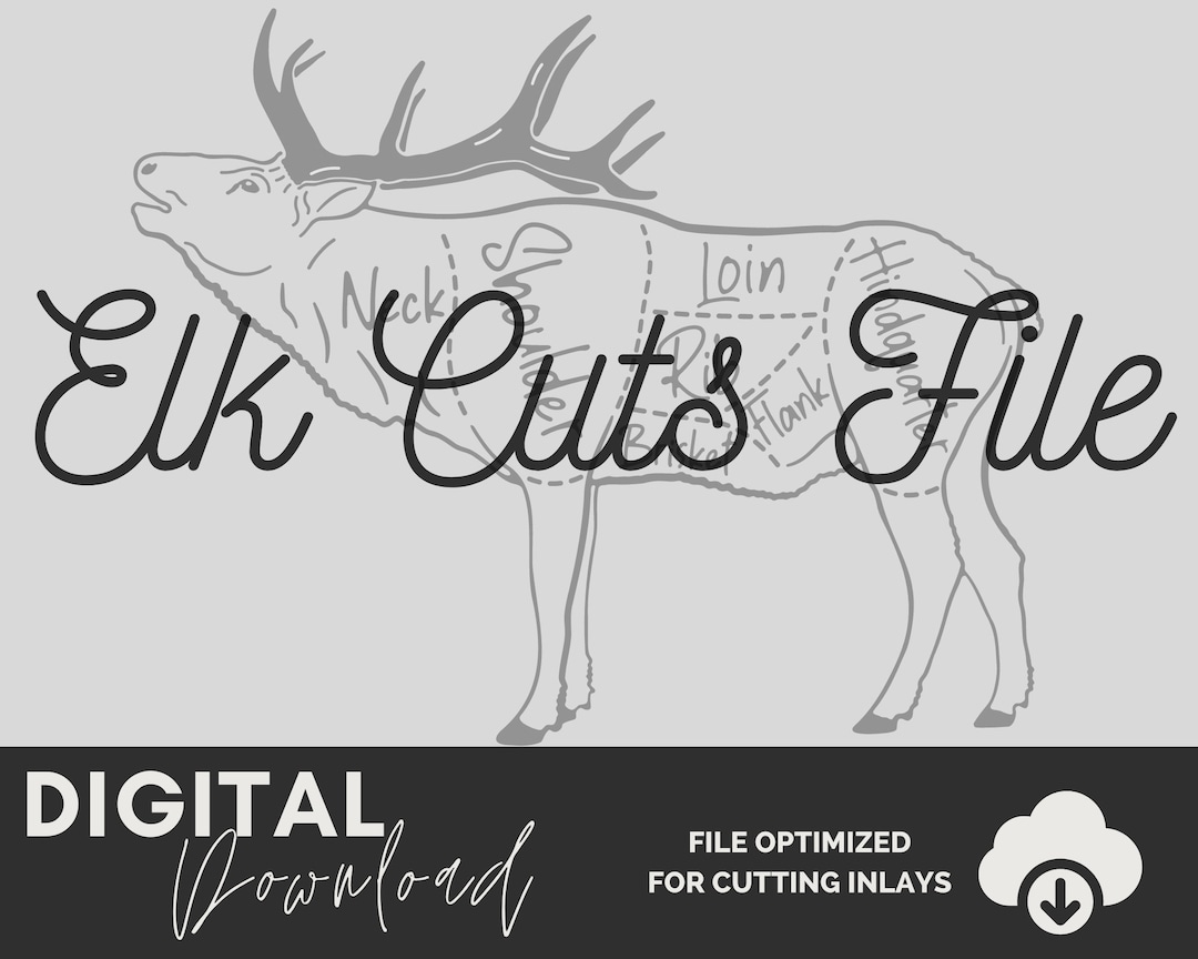 Elk Cuts SVG File: Venison Butcher Diagram (digital Download) - Etsy