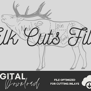 Elk Cuts SVG File: Venison Butcher Diagram (digital Download) - Etsy