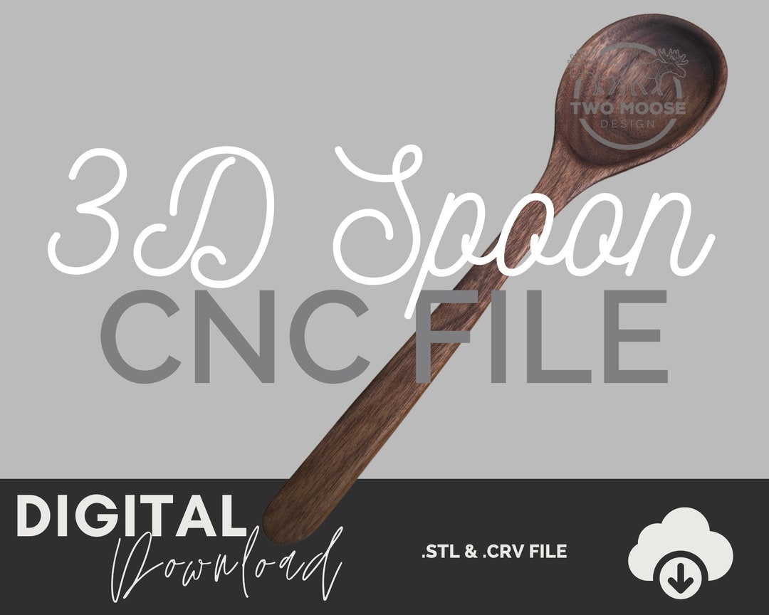 3D Spoon STL Files - CNC | Spoon File Project - .crv File - Etsy