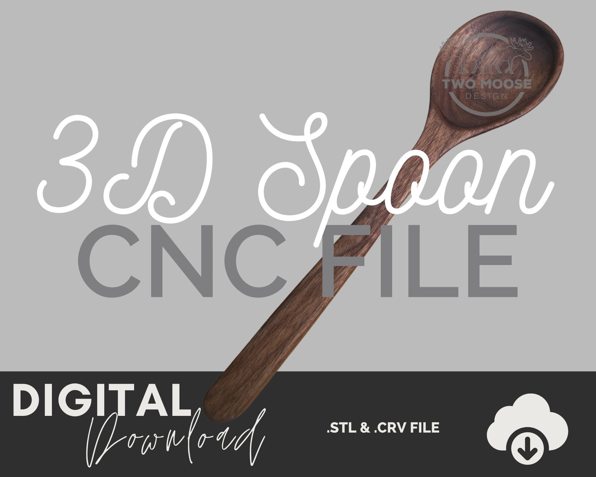 3D Spoon STL Files - CNC | Spoon File Project - .crv File - Etsy