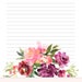 Floral Stationery Printable Stationery Pink Burgundy Lavender Roses ...