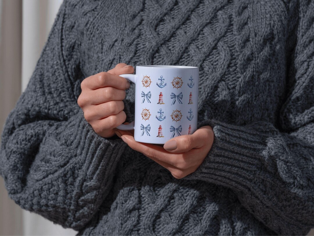 Nautical Mug, Lighthouse Coffee Cup, Nautical Gift, Maritime Tea Mug ...