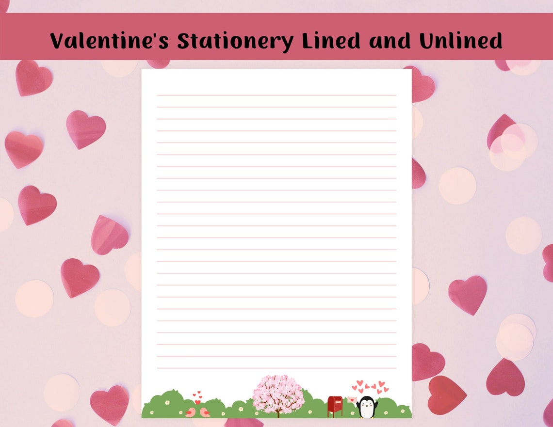 Valentine's Day - Printable Stationery - Galentine's Day - Stationery ...