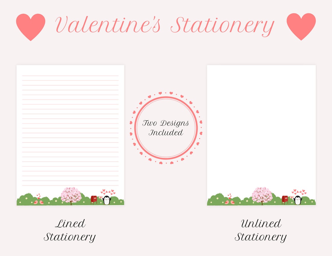 Valentine's Day - Printable Stationery - Galentine's Day - Stationery ...