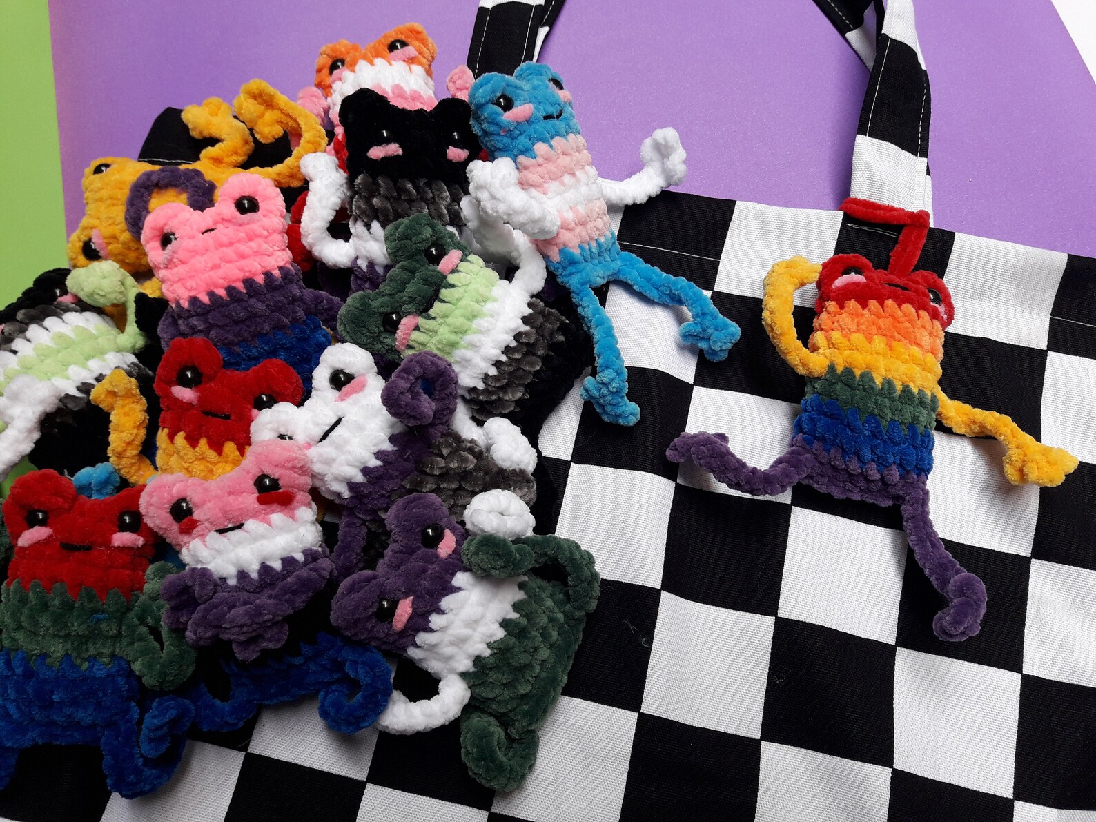 LGBTQ+ Leggy Froggy Crochet Plushie / Pride Flags / With or Without ...