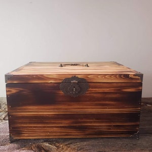 Large Wood Lockbox, Storage Box, Wooden Storage Box, Keepsake Box - Etsy