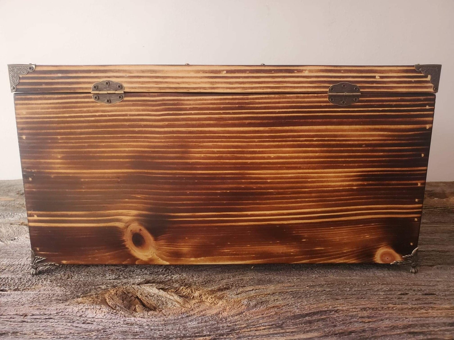 Large Wood Lockbox Storage Box Wooden Storage Box Keepsake - Etsy