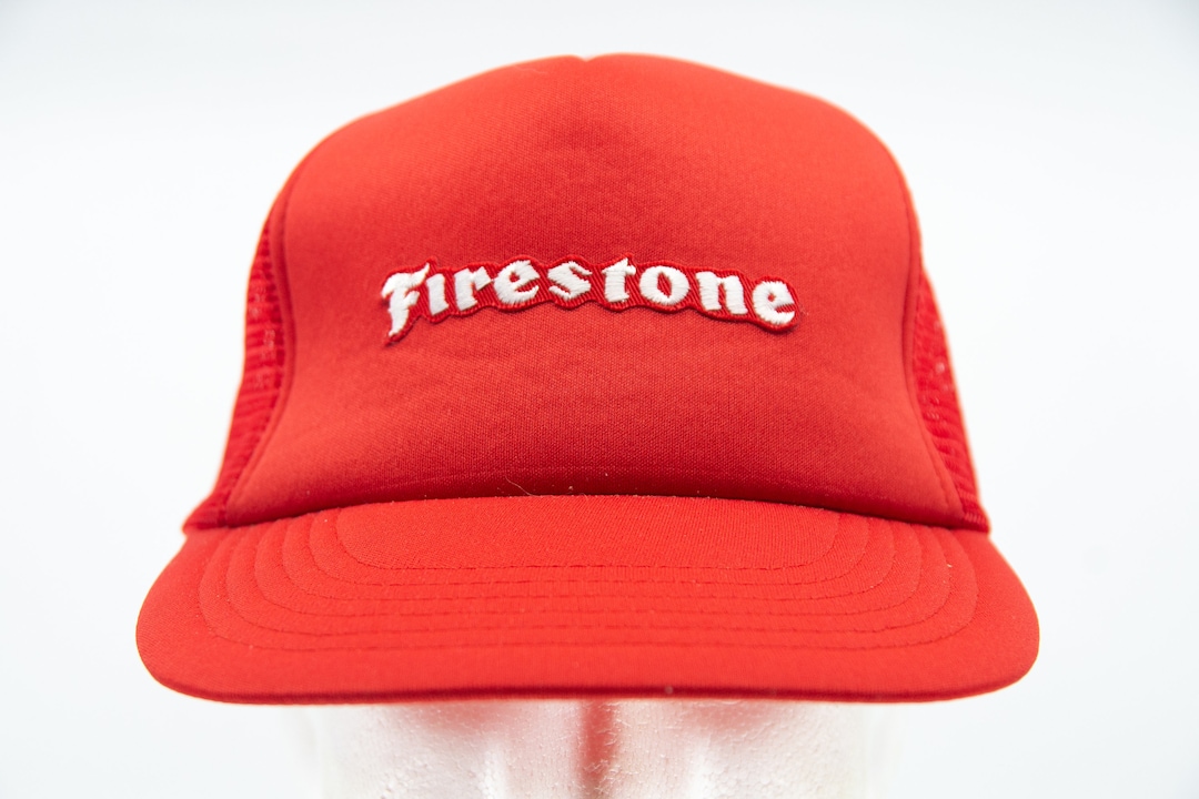 Firestone Logo Vintage 90s Snapback Cap Mesh Trucker Hat - Etsy