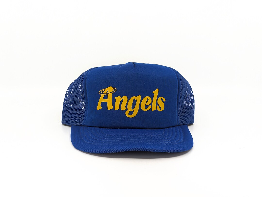 Angels Vintage 80s Snapback Cap Mesh Trucker Hat - Etsy