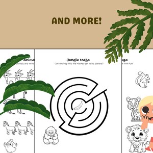 PRINTABLE Animal Safari Adventure Preschool Workbook - Fun ...