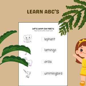 PRINTABLE Animal Safari Adventure Preschool Workbook - Fun ...