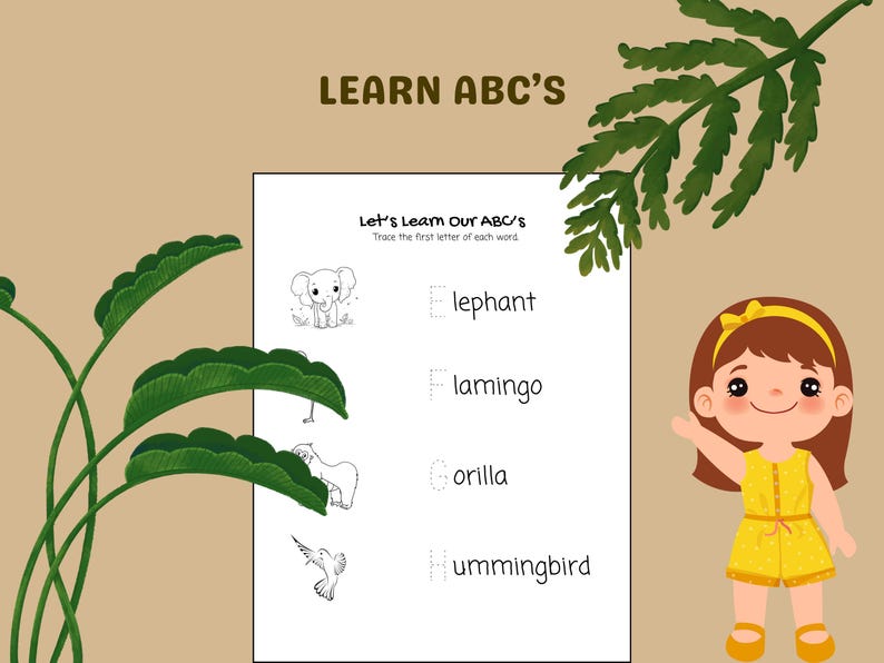 PRINTABLE Animal Safari Adventure Preschool Workbook - Fun ...