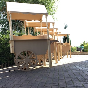 White Painted Candy Cart, Collapsible Sweet Cart With Wheels - Etsy