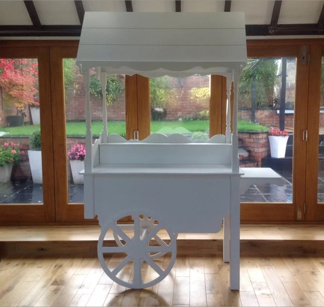 Collapsible Candy Cart for Wedding, White Sweet Cart - Etsy