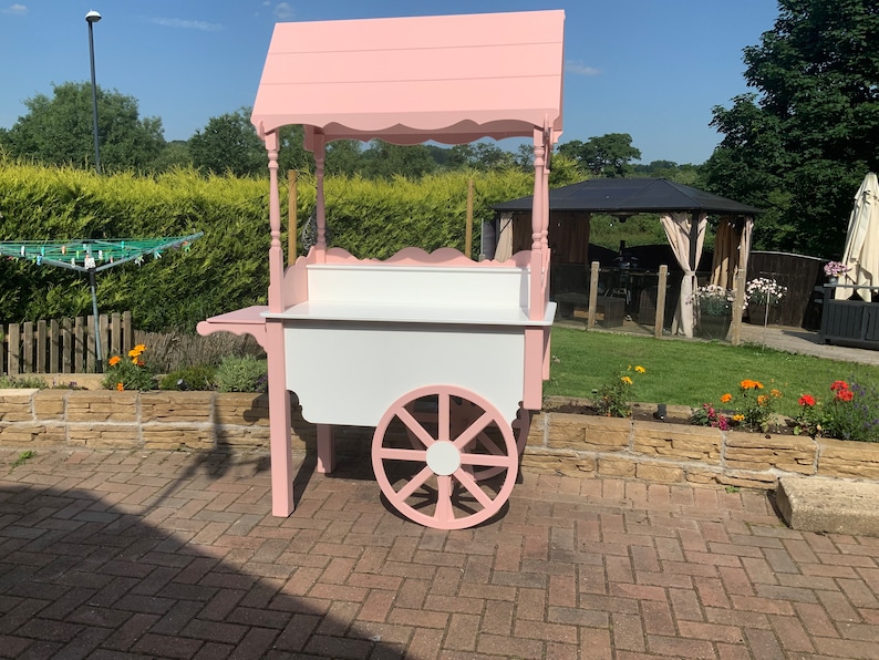 White Painted Candy Cart, Collapsible Sweet Cart With Wheels - Etsy UK